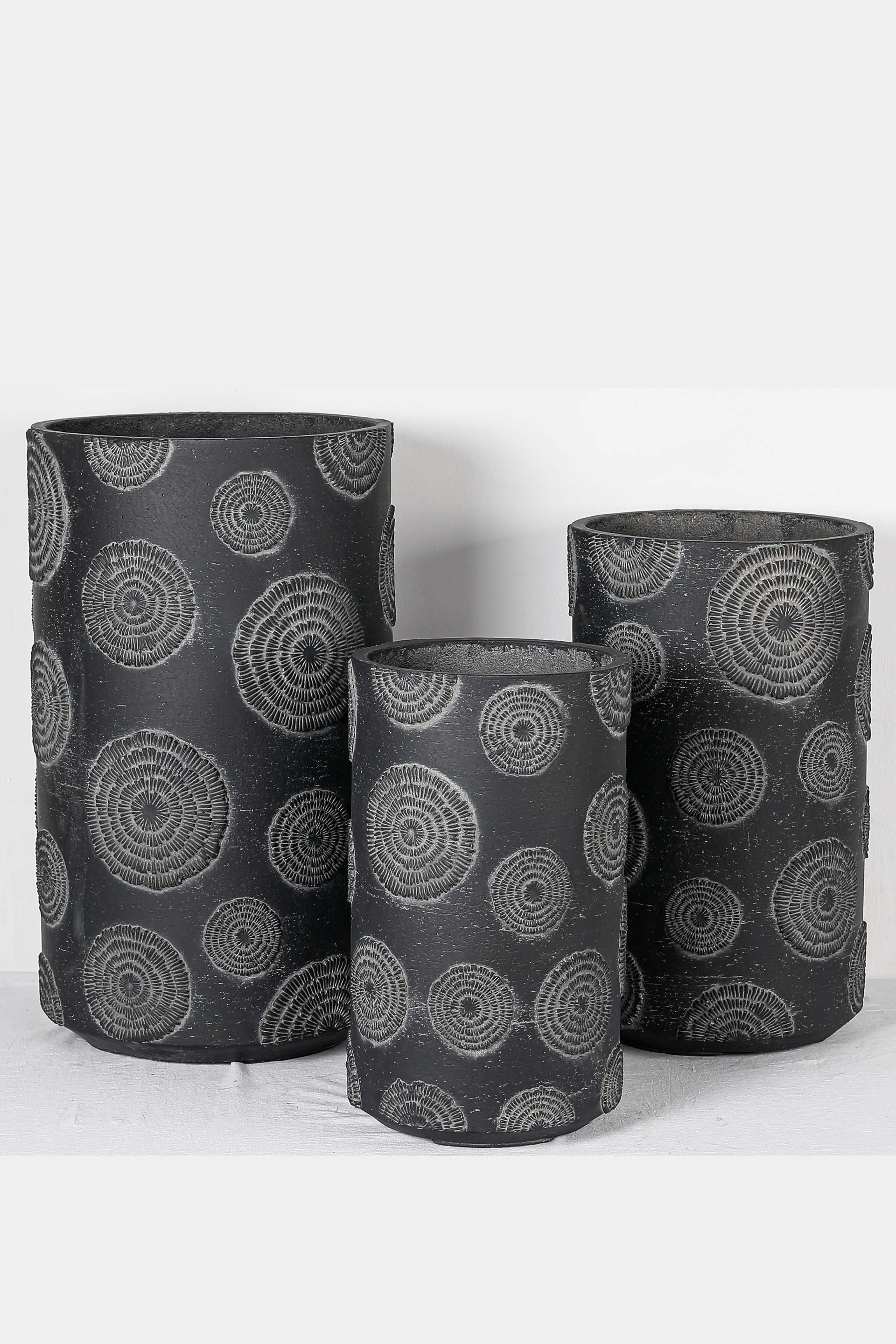 Black Textured Resin Patterns